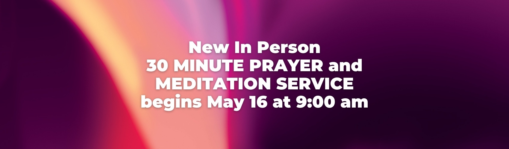sunday prayer service banner – Unity of Savannah
